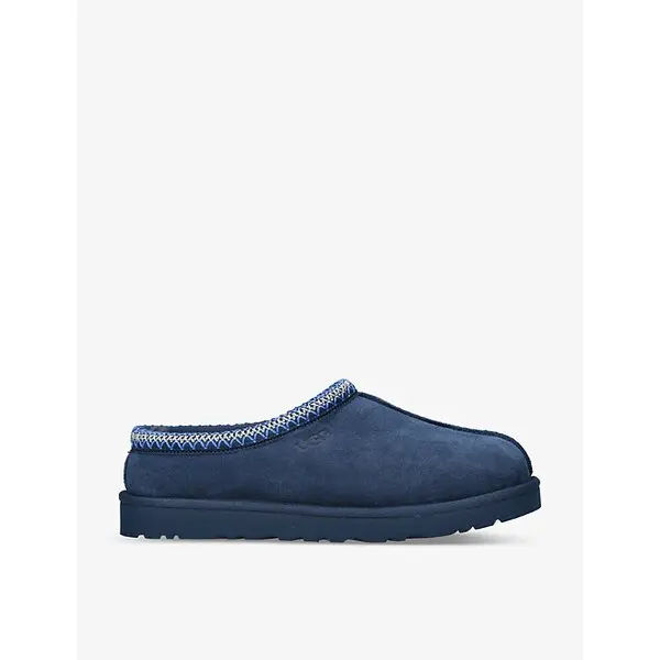 UGG Tasman Contrast-stitch Suede And Shearling Slippers - Navy