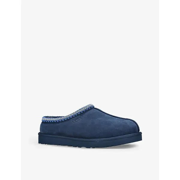 UGG Tasman Contrast-stitch Suede And Shearling Slippers - Navy