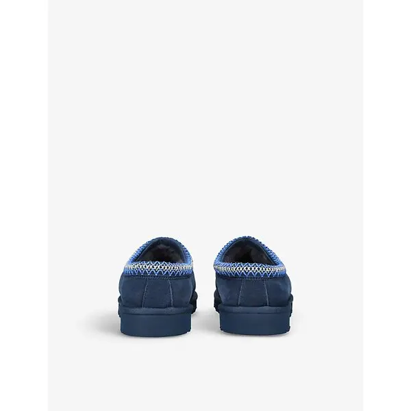 UGG Tasman Contrast-stitch Suede And Shearling Slippers - Navy