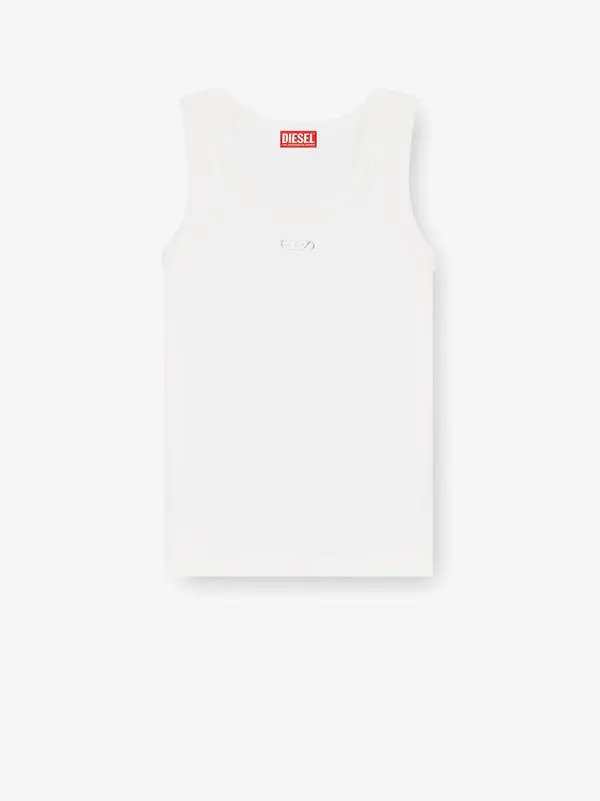 DIESEL® Slim Fit Ribbed Tank Top - White
