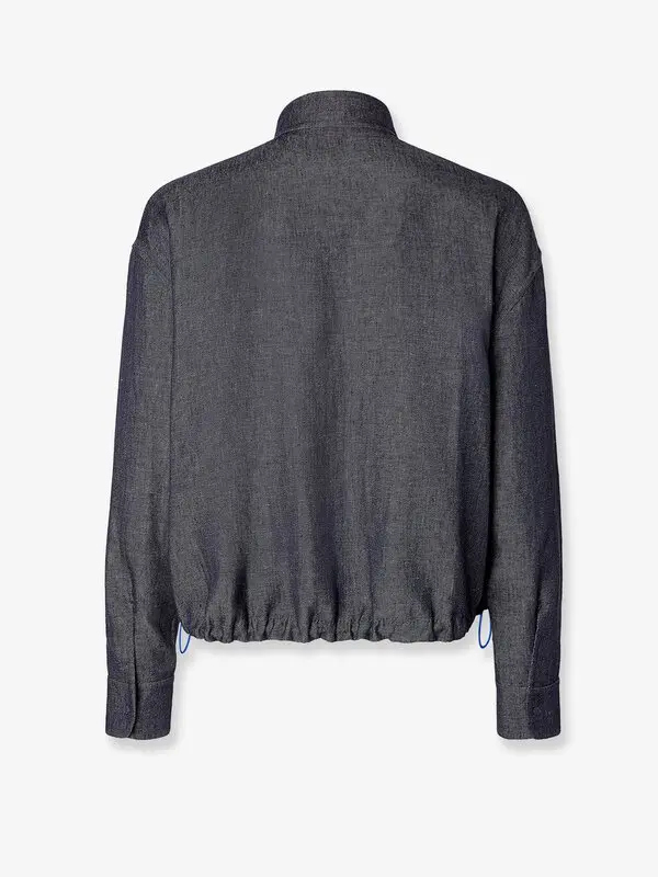 Fendi Reversible Denim Jacket With Embroidered Logo