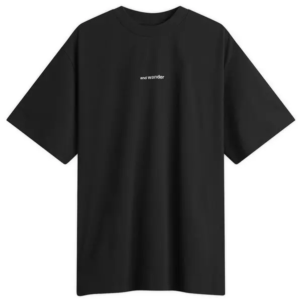 AND WANDER Dry Mesh T-shirt - Black