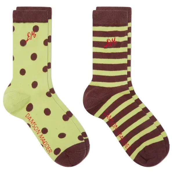 DAMSON MADDER Calf Length 2-pack Socks - Multi