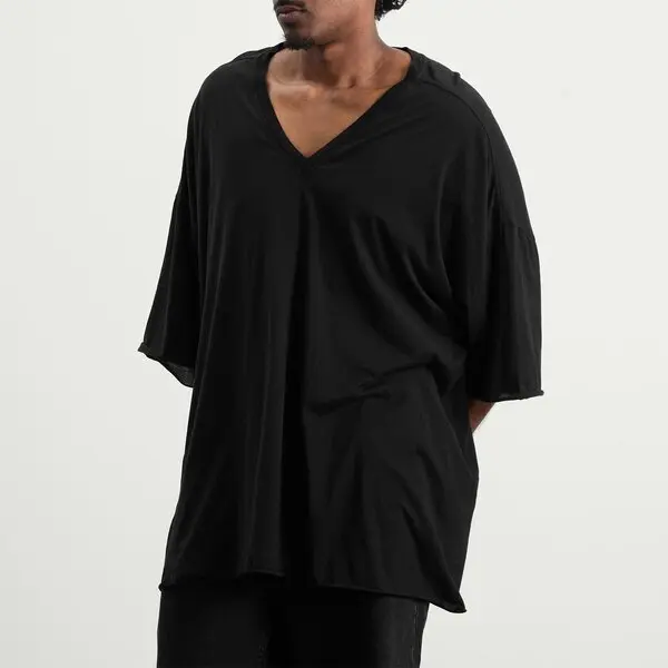 Rick Owens V Neck Tommy T-shirt - Black