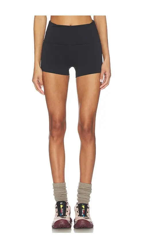GOLD HINGE Essential Foldover Short - Black
