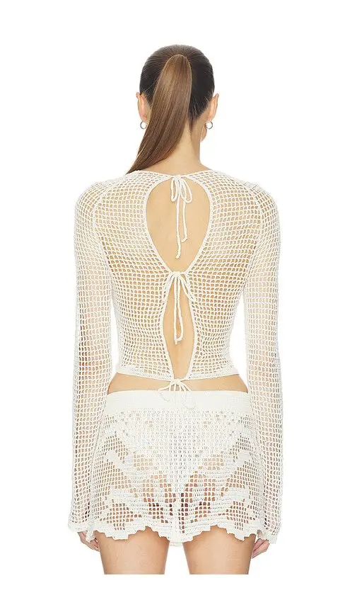 HAELO Crochet Long Sleeve Top