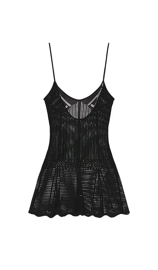 HAELO Pointelle Knit Mini Dress