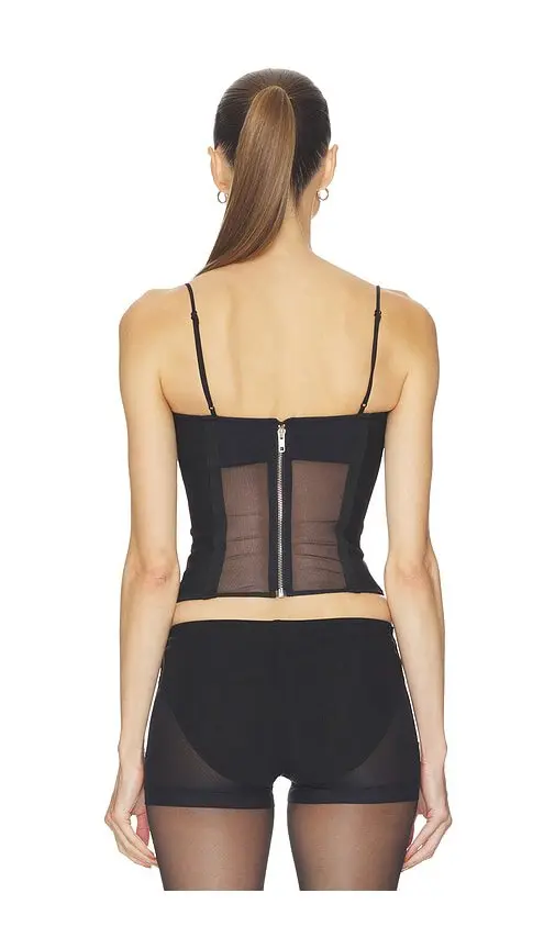 HAELO Layered Lace Up Corset Top