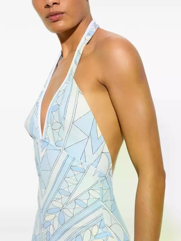 Emilio Pucci Manuba Geometric V-neck Dress