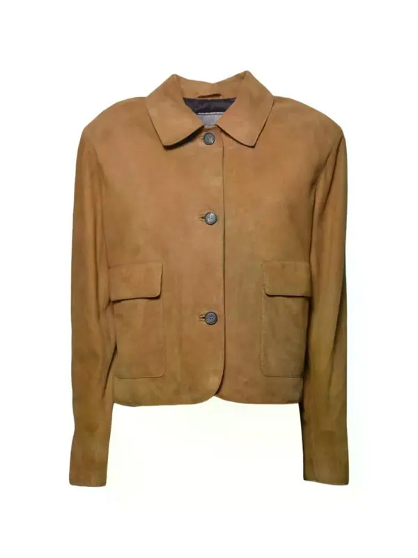 Tagliatore Buttoned Leather Jacket
