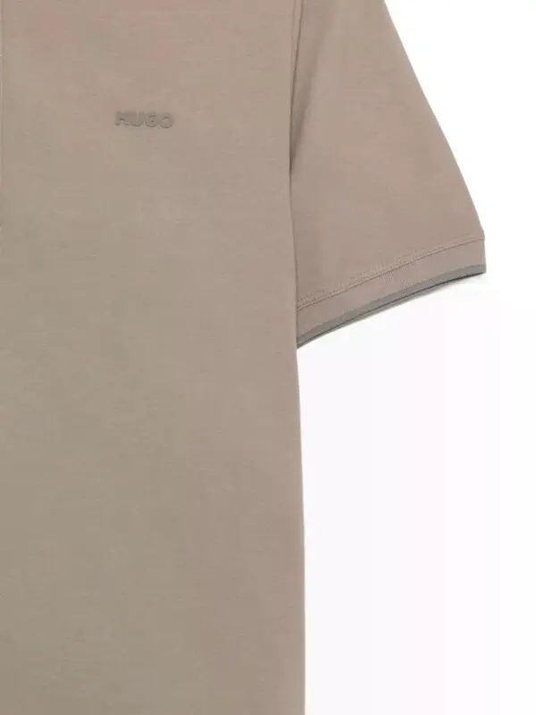 Hugo Logo-printed Polo Shirt - Neutrals
