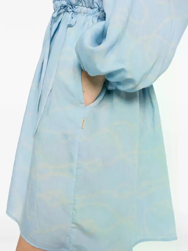 Woolrich Tie-waist Mini Dress - Blue