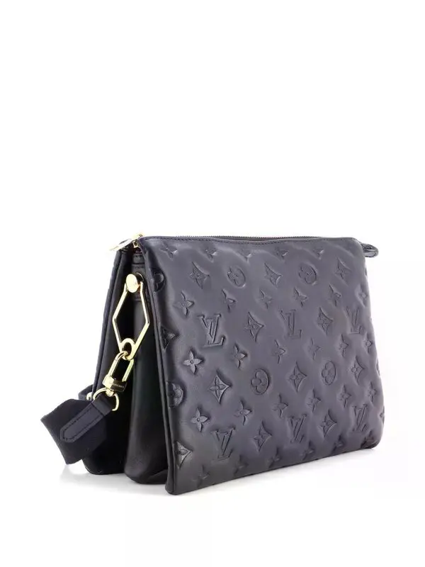 LOUIS VUITTON Coussin Pm Crossbody Bag Monogram Embossed Lambskin - Black