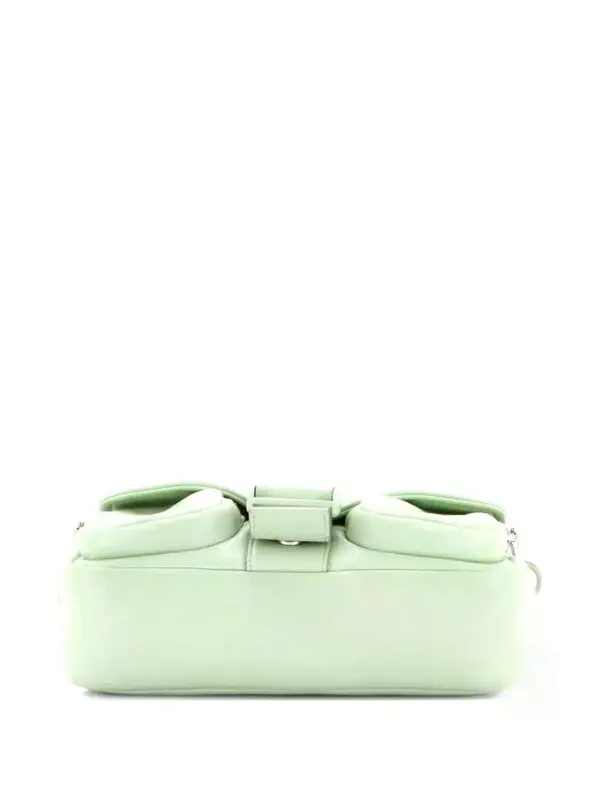 Prada Padded Buckle Nappa Leather Small Crossbody Bag - Green
