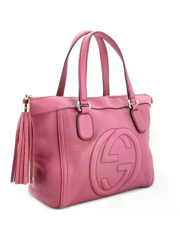 Gucci Soho Zip Small Tote Bag - Pink