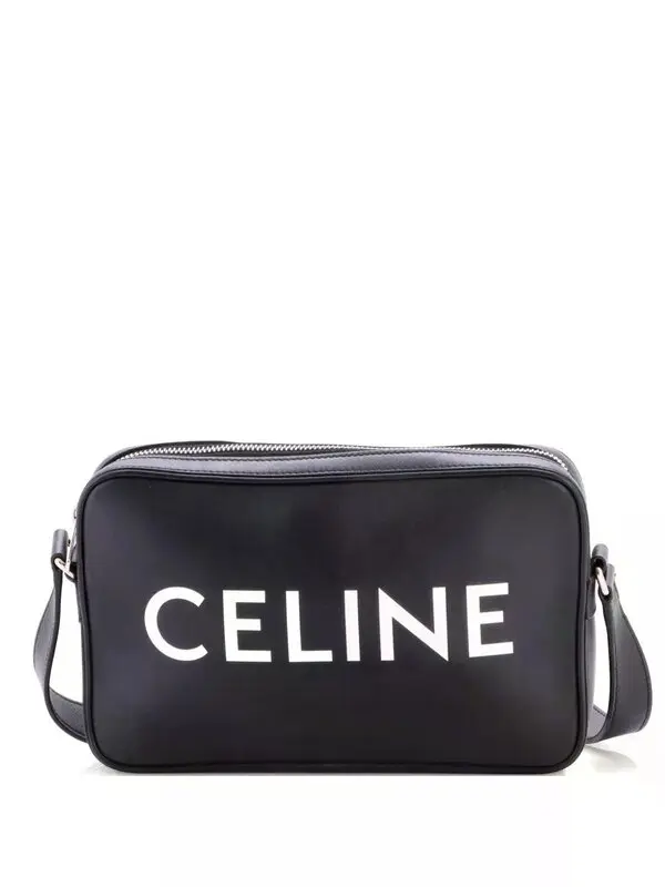 Celine Logo Messenger Bag - Black