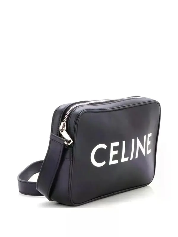 Celine Logo Messenger Bag - Black