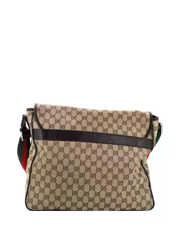 Gucci Gg Canvas Flap Messenger Bag