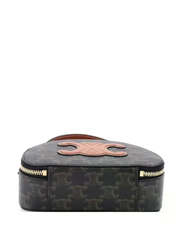 Celine Half Moon Case Triomphe Coated Canvas Crossbody Bag - Brown