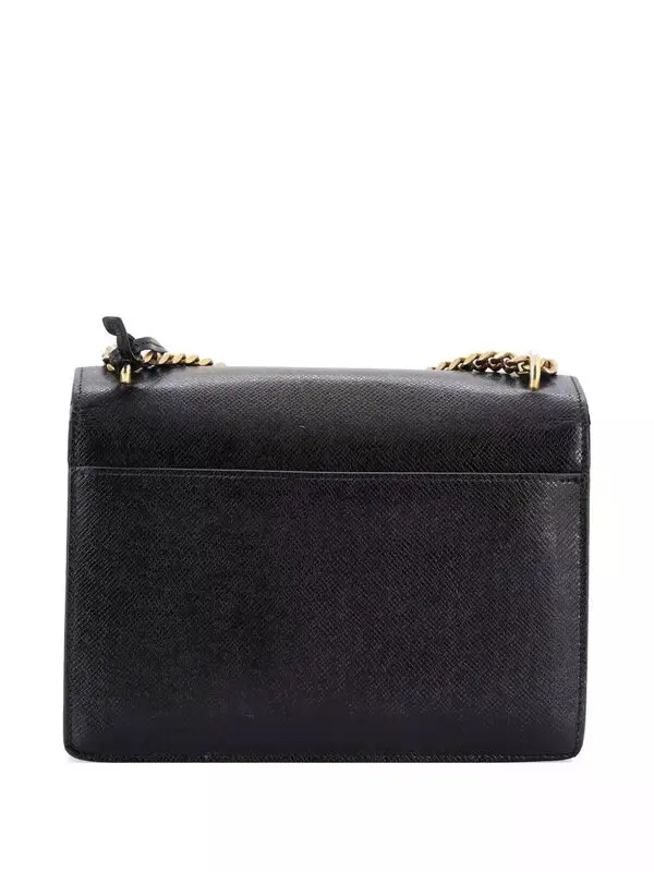 Saint Laurent Sunset Leather Medium Crossbody Bag - Black