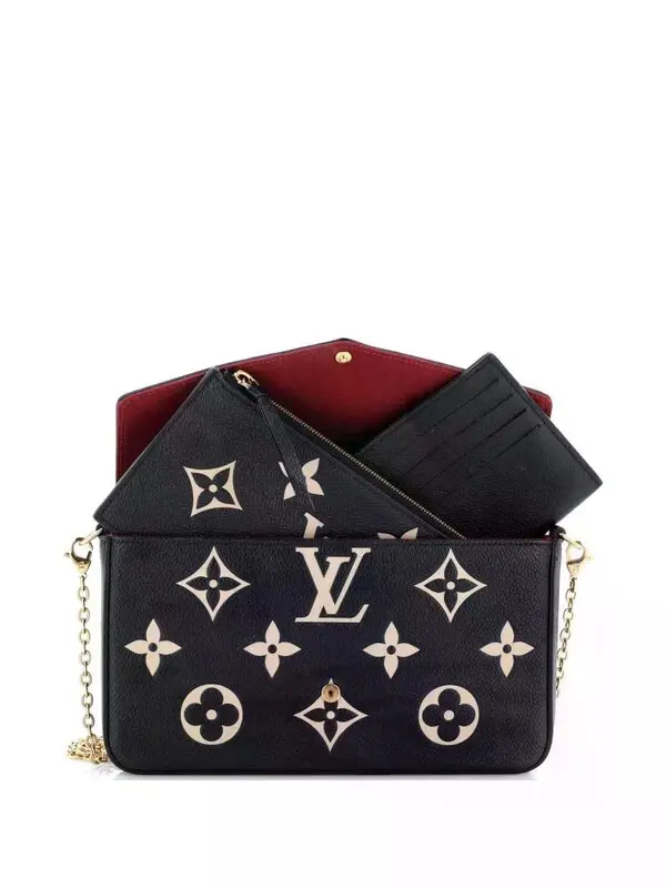 LOUIS VUITTON Felicie Pochette Bicolor Monogram Empreinte Giant - Black
