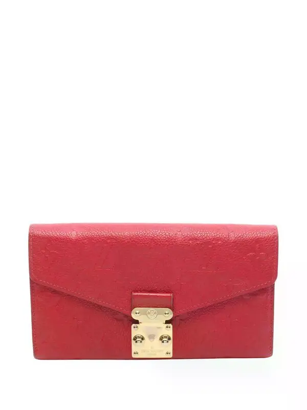 LOUIS VUITTON 2018 Monogram Empreinte Metis Wallet Long Wallets - Red