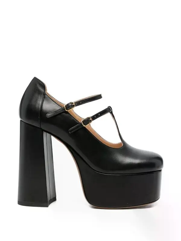 Chloé Leather Platform Pumps - Black
