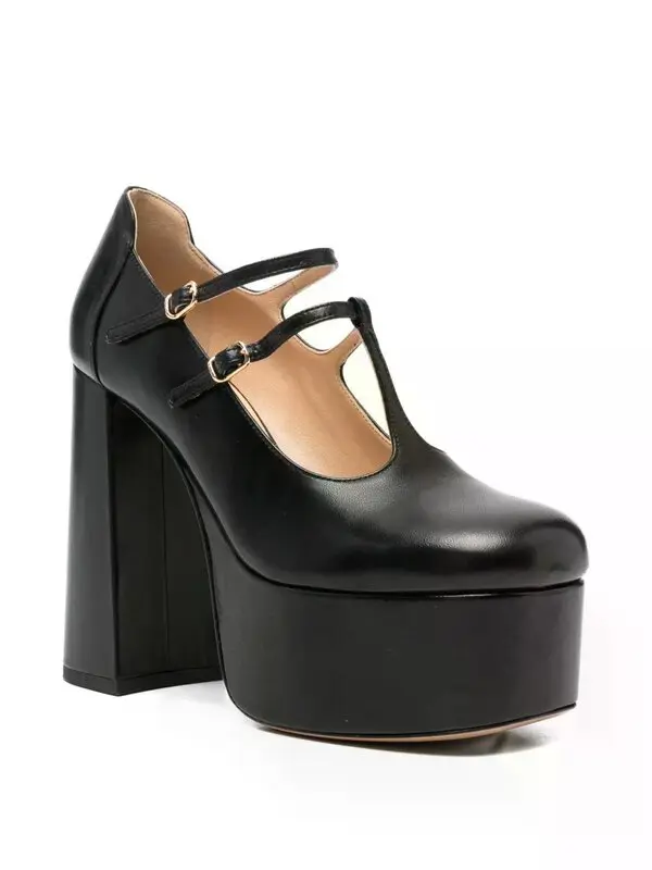 Chloé Leather Platform Pumps - Black
