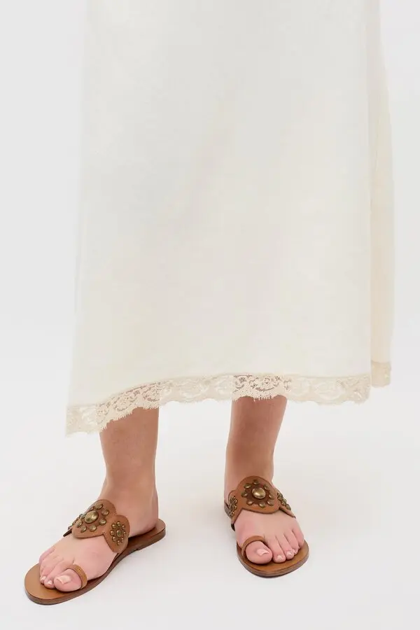 Rixo Lucille Regular Slides - Brown