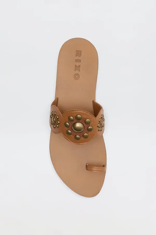 Rixo Lucille Regular Slides - Brown