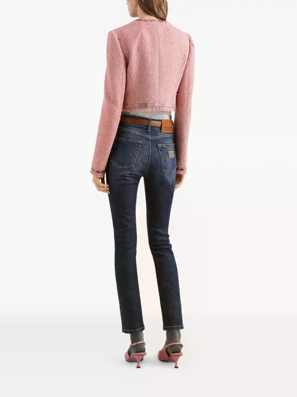 Dolce & Gabbana Floral-trim Jacket - Pink