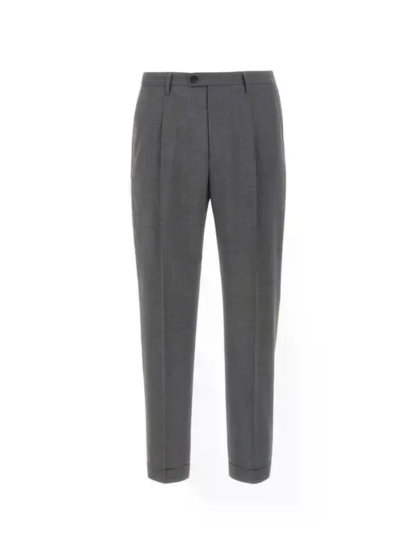 DEVORE INCIPIT Cuffed Trousers With Pleats - Grey