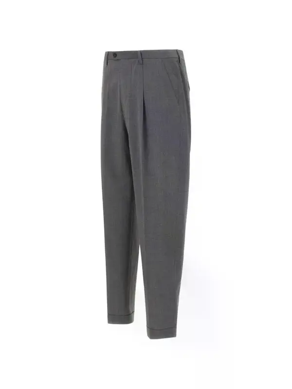 DEVORE INCIPIT Cuffed Trousers With Pleats - Grey