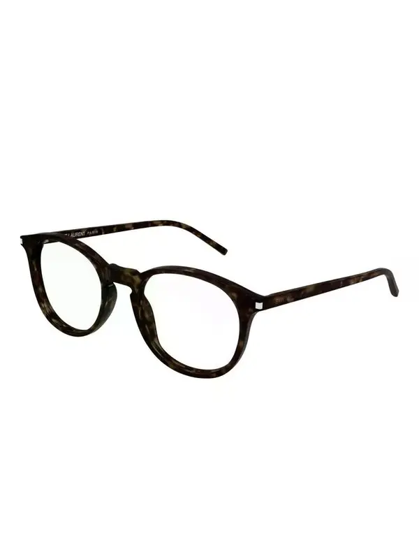 Saint Laurent Tortoiseshell Round-frame Glasses