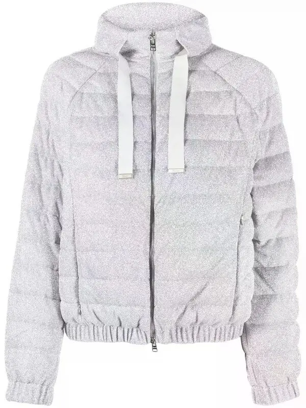 Herno Metallic Padded Jacket - Silver