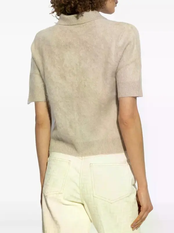 LISA YANG Carolyn Buttoned Collared Polo Top