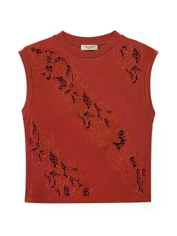TWINSET Lace Detail Top