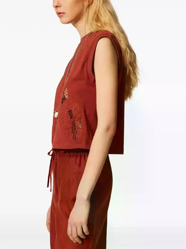 TWINSET Lace Detail Top