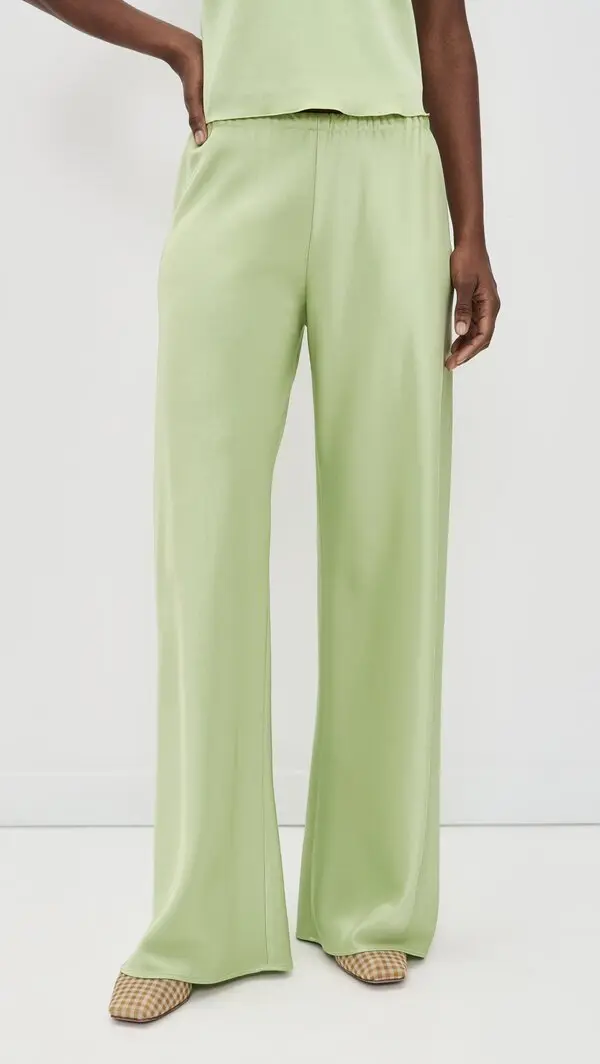 LA LIGNE Double Face Satin Colby Pants