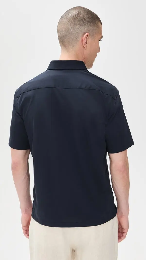 Theory Structure Knit Irving Short Sleeve Shirt