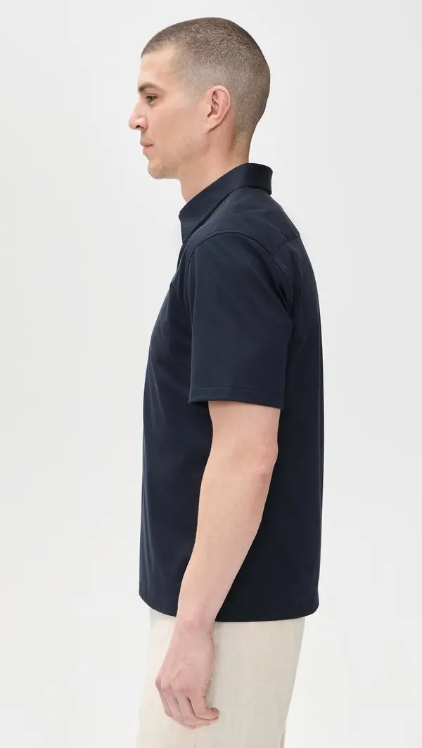 Theory Structure Knit Irving Short Sleeve Shirt