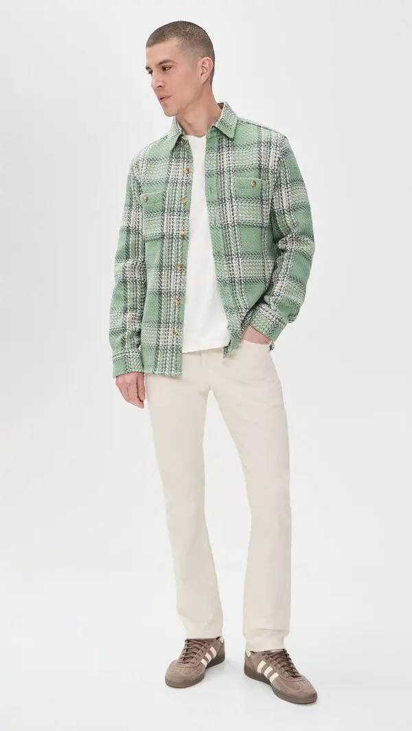 Ag Everett Slim Straight Linen-blend Pants - Natural