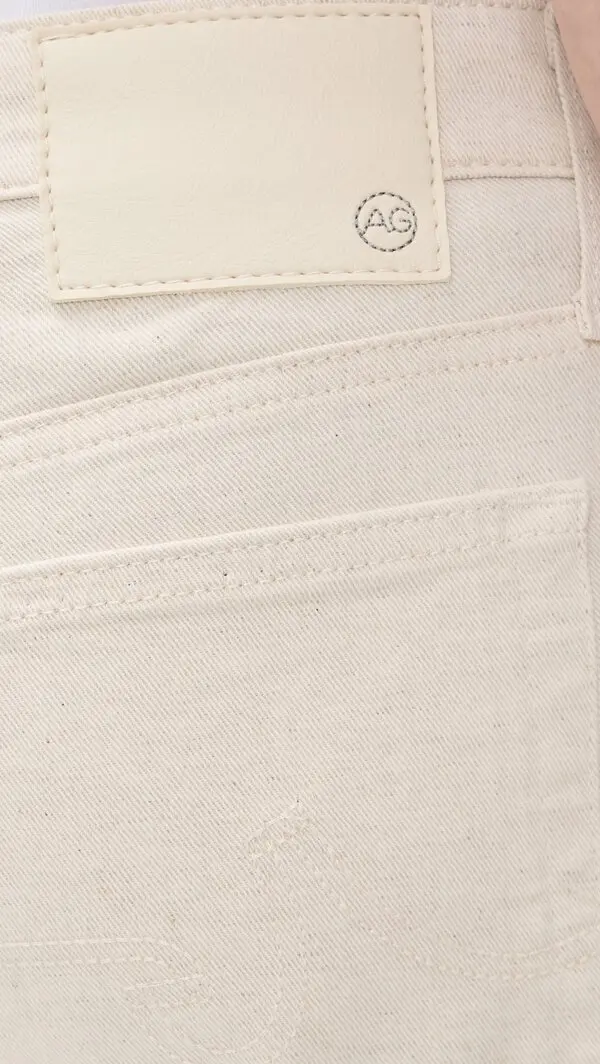 Ag Everett Slim Straight Linen-blend Pants - Natural