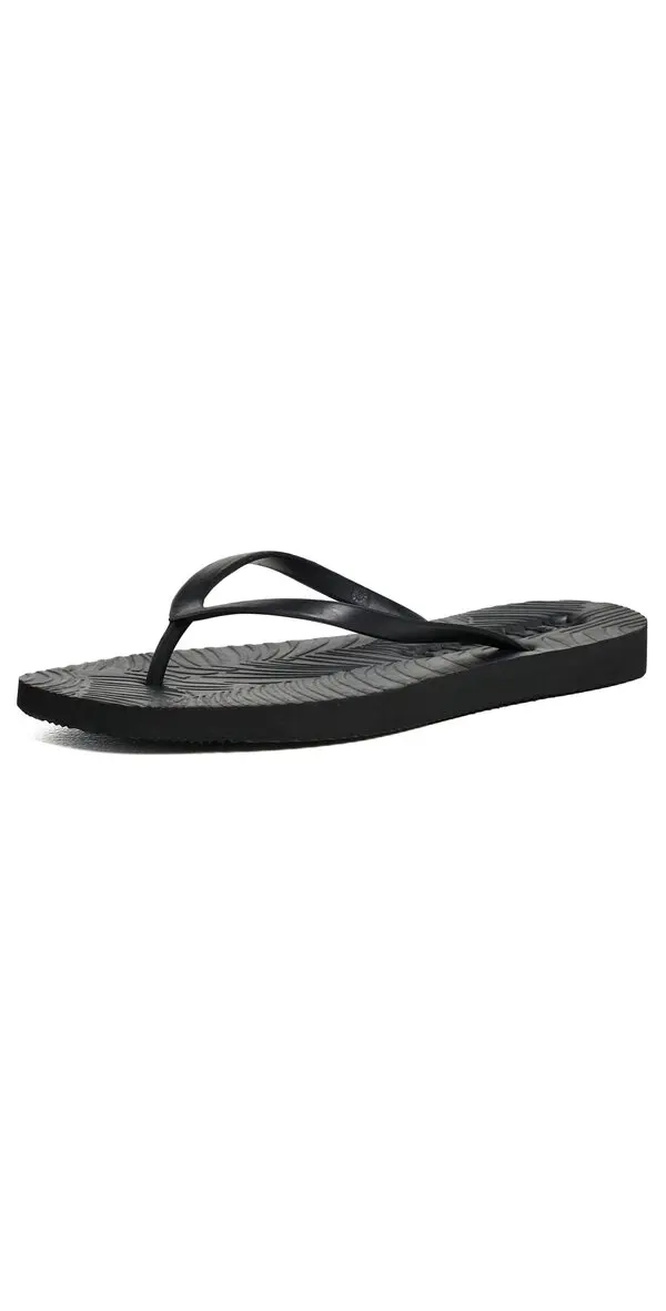 VELOUR Tapered Flip Flops - Black
