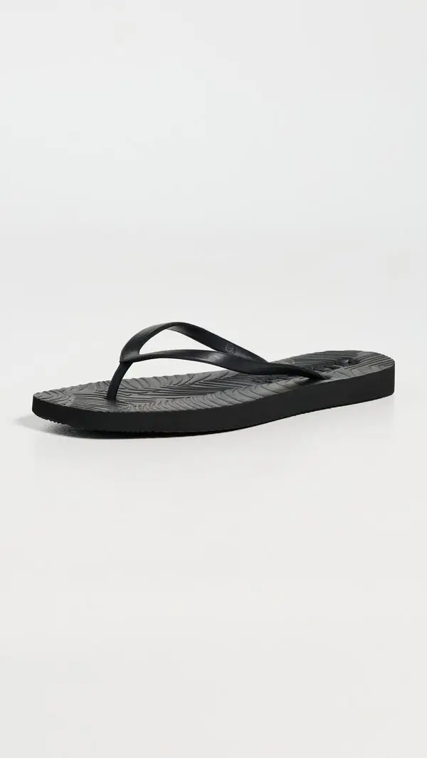 VELOUR Tapered Flip Flops - Black