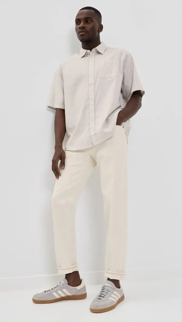 Madewell Relaxed Taper Comfort Selvedge Jeans - Ecru