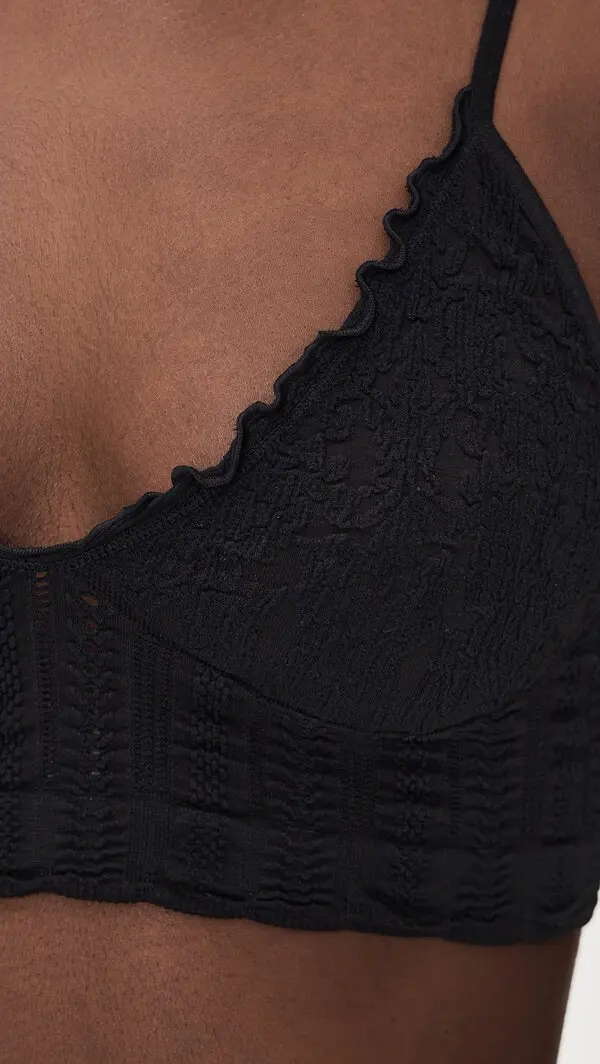 Free People Heirloom Seamless Bralette - Black