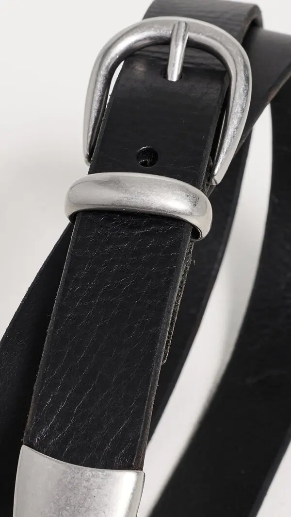 KNICKERBOCKER Western Bridle Leather Belt - Black
