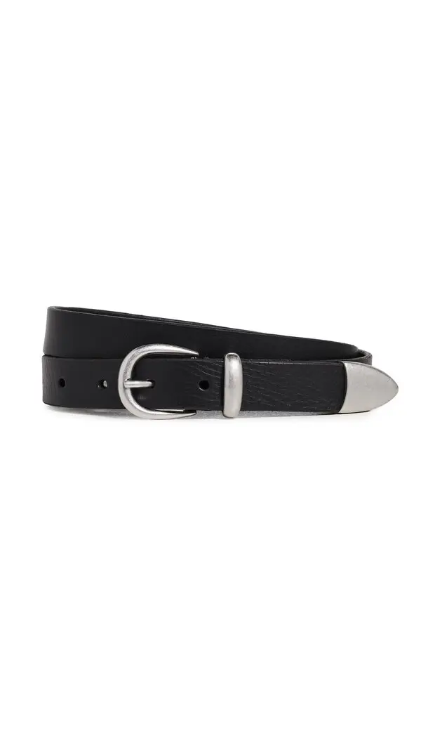 KNICKERBOCKER Western Bridle Leather Belt - Black