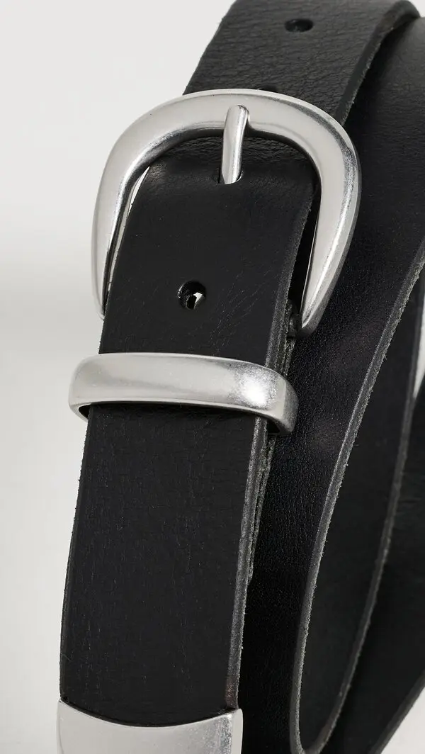 KNICKERBOCKER Western Bridle Leather Belt - Black